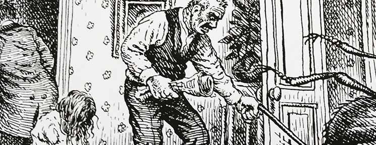 Cómo era el padre de Gregorio en La metamorfosis