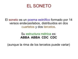 Qué estructura se acostumbra a usar en el soneto
