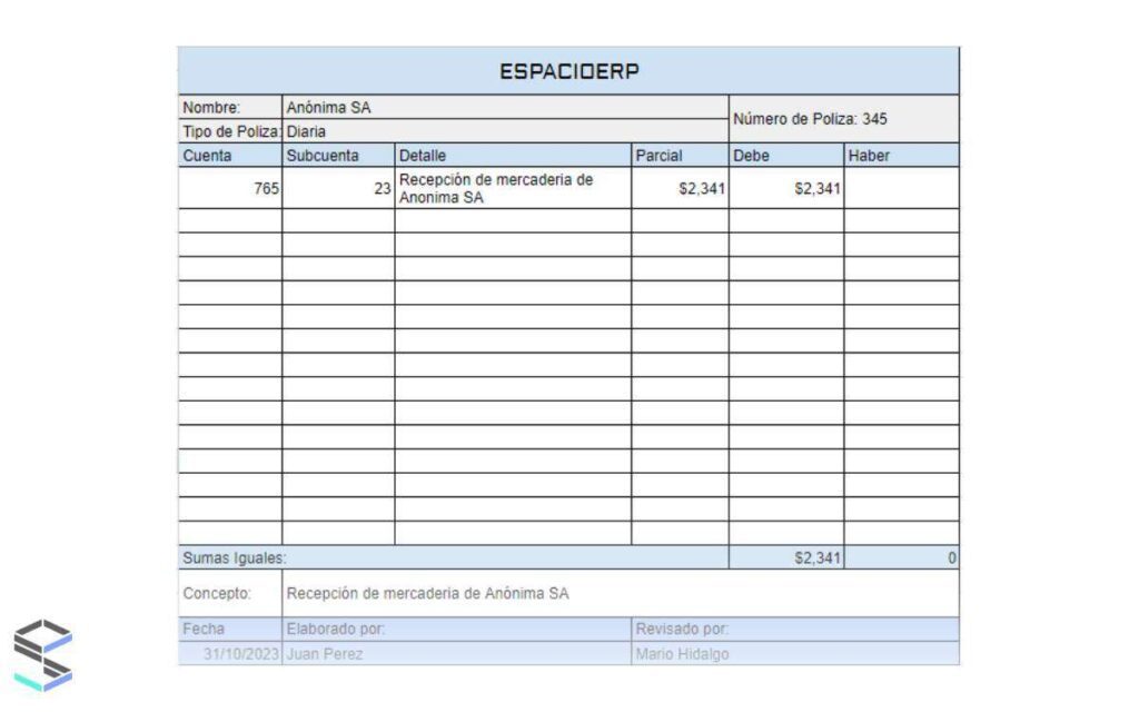 Qué son las pólizas de diario para ingresos y egresos